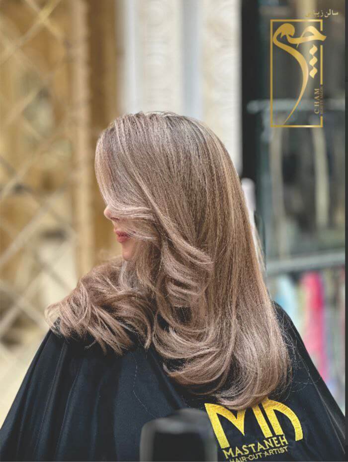 رنگ موی نسکافه ای - سالن زیبایی چَم
